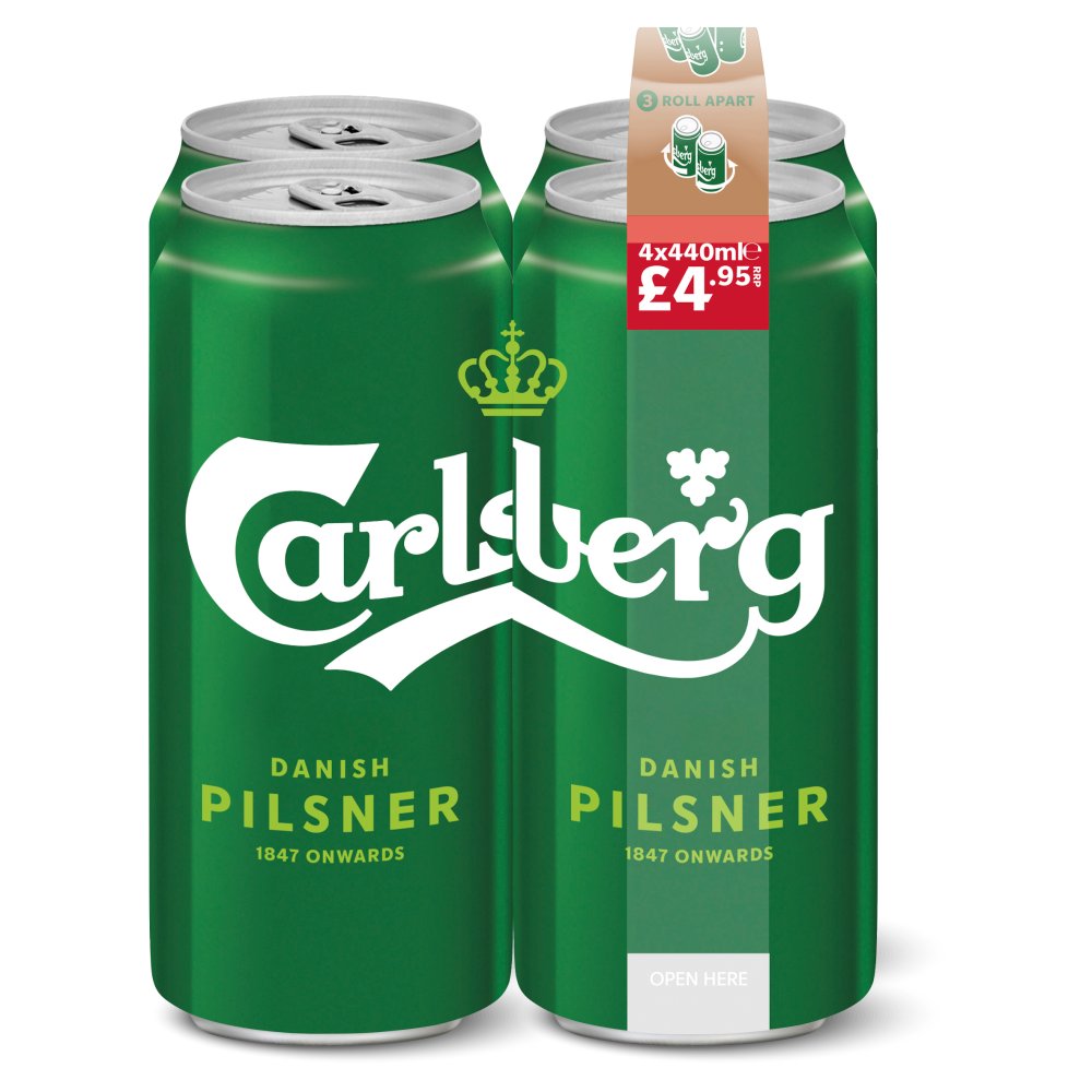 Carlsberg Pilsner Lager Beer 4 x 440ml Cans [PM £4.95 ], Case of 6 ...