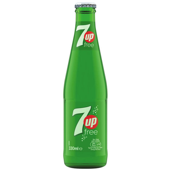 7UP Free Lemon & Lime Glass Bottle 12 x 330ml, Case of 12 – British Hypermarket-uk