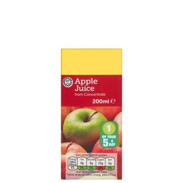 Euro Shopper Apple Juice from Concentrate 200ml [PM 50P ], Case 24 ...