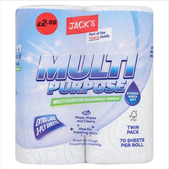British Hypermarket - Jack's Multi-Purpose Household Towels 70 Sheets ...