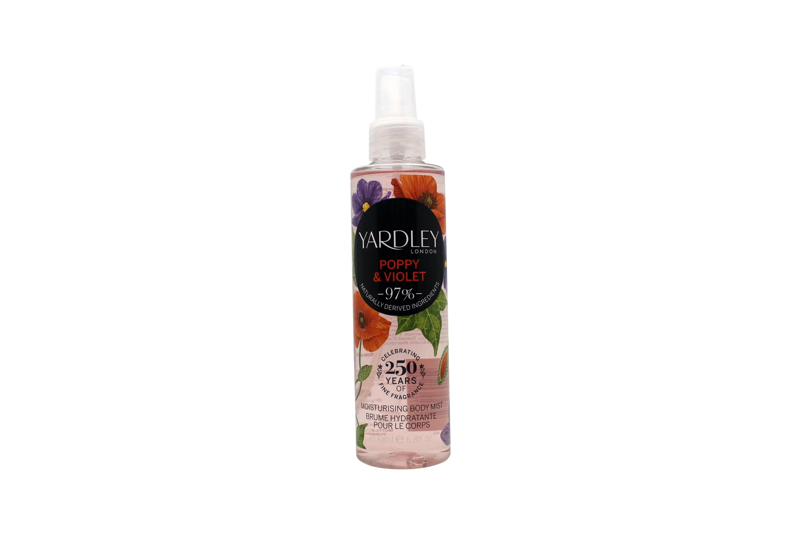 Yardley Poppy and Violet Kroppsmist 200ml - British Hypermarket-uk
