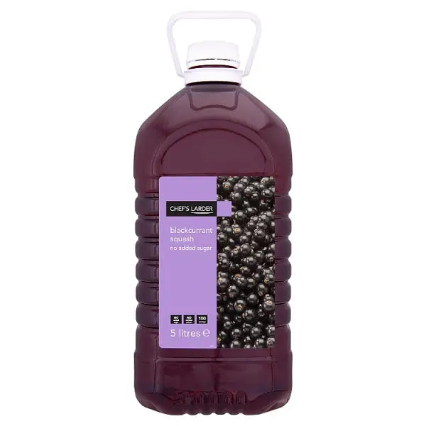 Chef's Larder Blackcurrant Squash No Added Sugar 5 Litres Dilutables ...