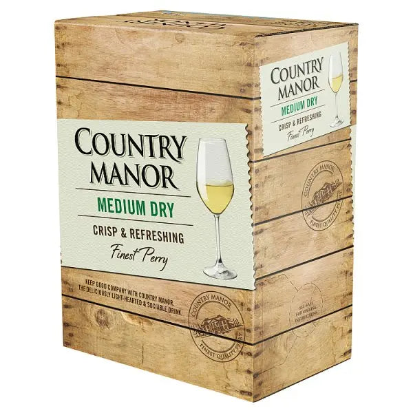Country Manor Medium Dry Finest Perry 3 Litre Wine Boxes - British ...