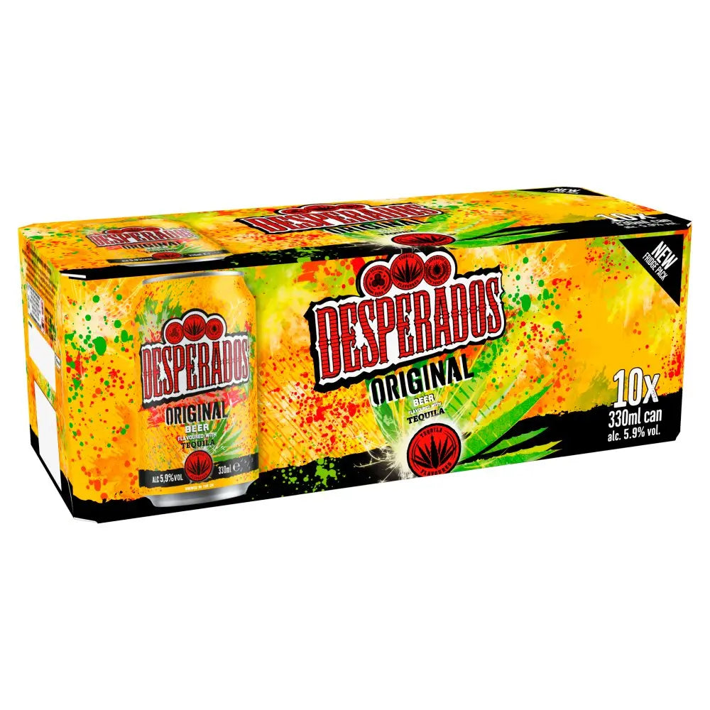 Desperados Tequila Lager Beer 10 x 330ml Cans, Case of 2 Beer - British ...