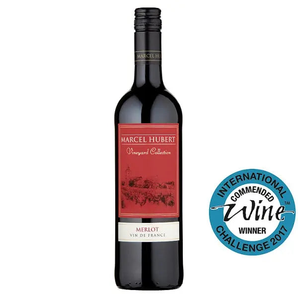 Marcel Hubert Vineyard Collection Merlot 75cl, Case of 6 Red Wine ...
