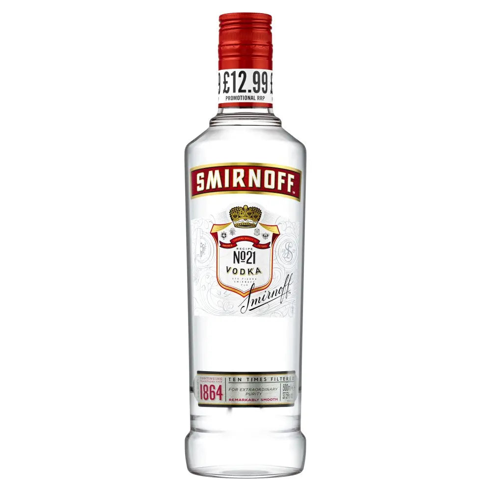 Smirnoff No. 21 Vodka 50cl [PM £12.99 ], Case of 6 Vodka - British ...